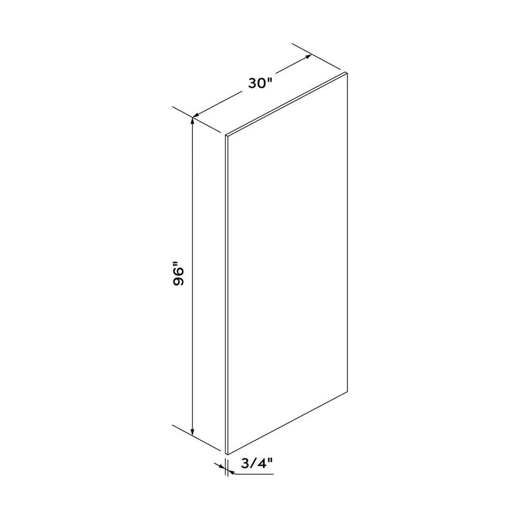 Craft Cabinetry Pure White 30" Refrigerator End Panel | REP9630